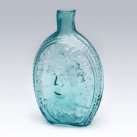 GI-68 • General Jackson Floral Motif Portrait Flask – FOHBC Virtual ...