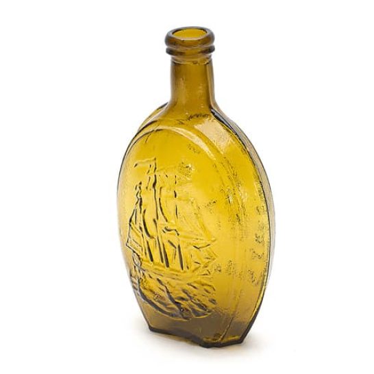 GI-28 • Washington Portrait – Albany NY – Sailing Frigate Flask – FOHBC ...