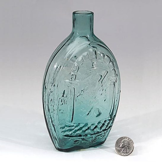 GIV-32 • Masonic Arch – Eagle Shepard Flask – FOHBC Virtual Museum of ...