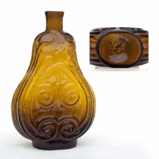 GIX-2 • Scroll Flask – FOHBC Virtual Museum of Historical Bottles and Glass